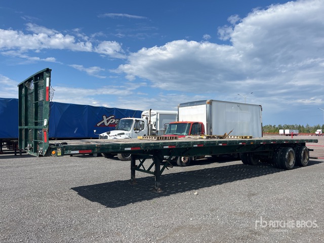 1989 Manac 48 ft T/A with rear forklift mount Flatbed Trailer | Ritchie ...