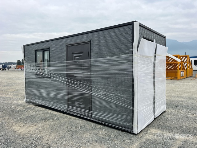 Simple Space 16 ft 8 in x 7 ft 5 in Grey Metal Mini ADU Tiny Home ...