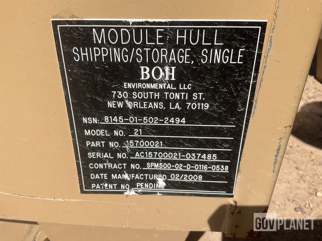 (4) BOH Environmental 21 Module Hull Storage Assemblies in Yermo ...