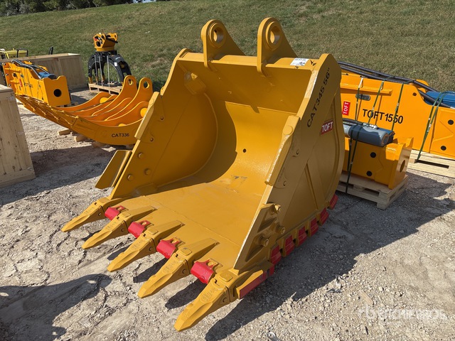 2025 TOFT CAT345 56 in Digging Excavator Bucket - Fits 40-50 Ton ...