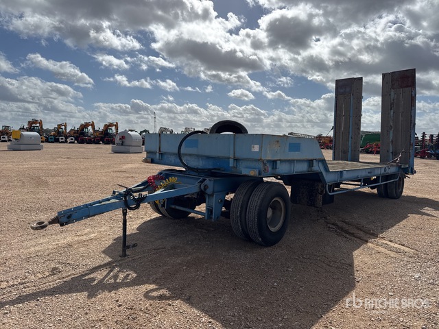 1985 Louault Original 14.53 t T/A Remorque Porte-Engins 2 Essieux Low ...