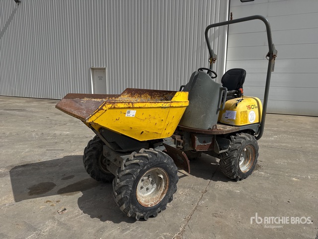 2016 Wacker Neuson 1501 1.5 t 4x4 Swivel Motobasculeur A Benne Rotative ...