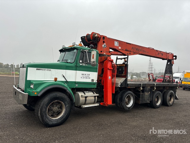 Pitman HL-8T25 16000 lb Straight Boom on 1993 Western Star 4800 8x4 ...