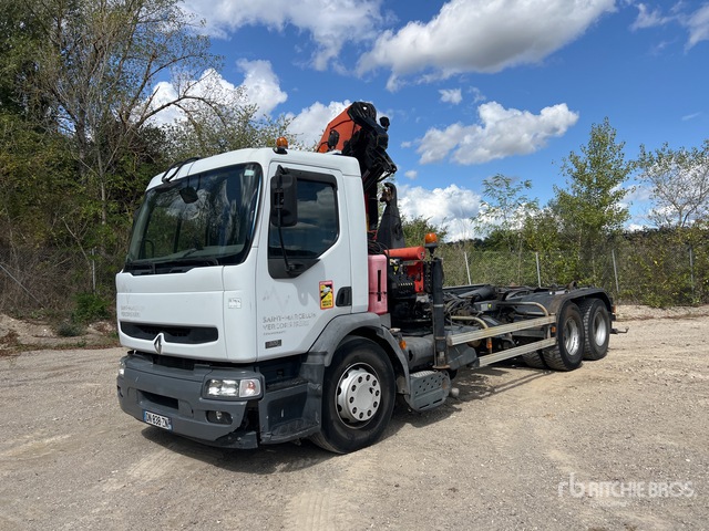 2006 Renault Premium 320DdCi 6x2 Camion Ampliroll Avec Grue 6x2 With ...