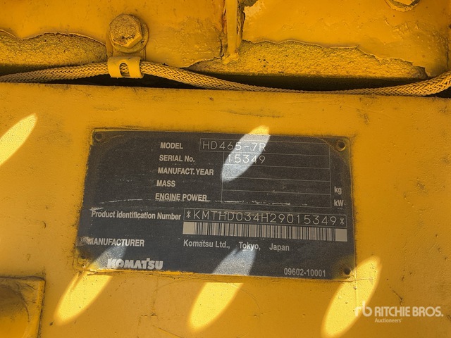 2010 Komatsu HD465-7R Water Wagon | Ritchie Bros. Auctioneers