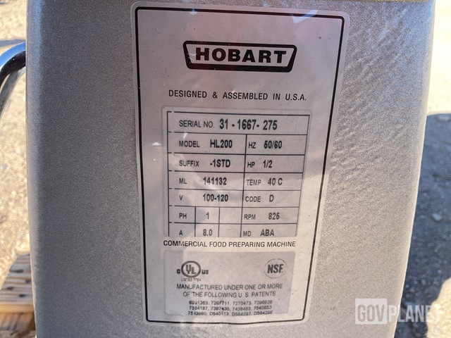 Hobart HL200 Countertop Planetary Mixer in Yermo, California, United ...