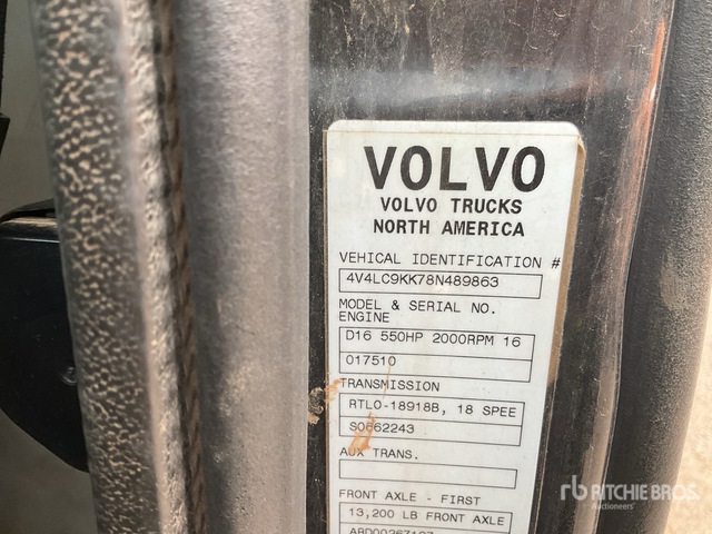 2008 Volvo VT880 6x4 T/A Day Cab Truck Tractor | Ritchie Bros. Auctioneers
