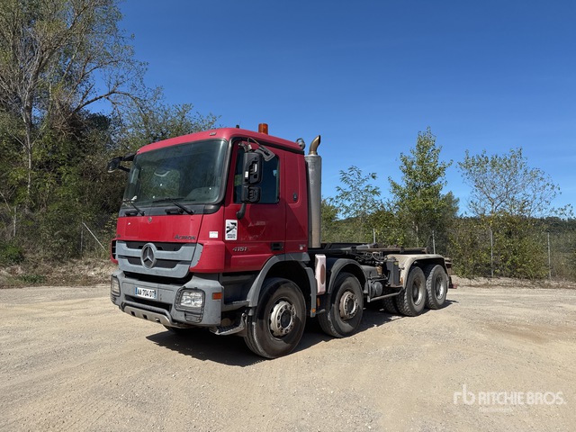 2009 Mercedes-Benz Actros 4151 8x4 V8 Camion Ampliroll 8x4 Roll-Off ...