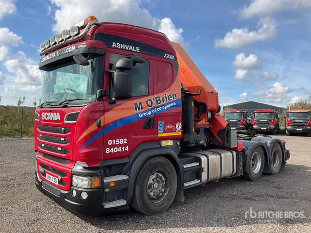 2014 Scania R520 6x4 Sleeper Truck Tractor w/Crane | Ritchie Bros ...