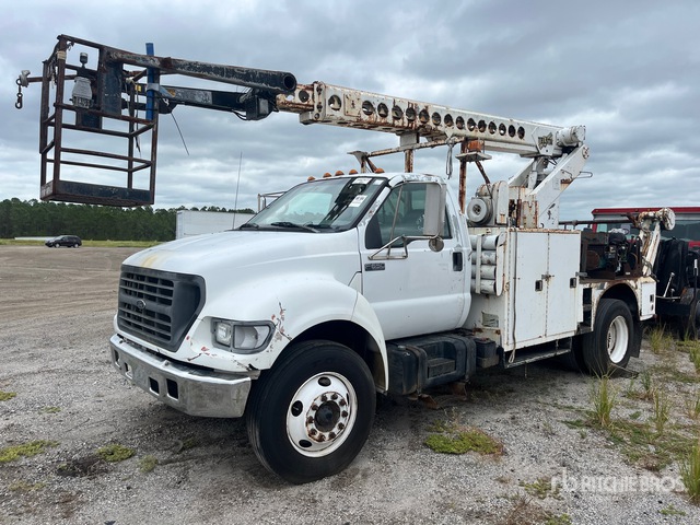 Telsta T40C 35 ft on 2000 Ford F-650 XLT 4x2 Cable Placer Bucket Truck ...