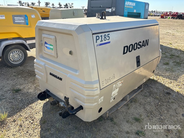 2014 Doosan P185WJD-FX-T4I 185 cfm Skid-Mounted Air Compressor ...