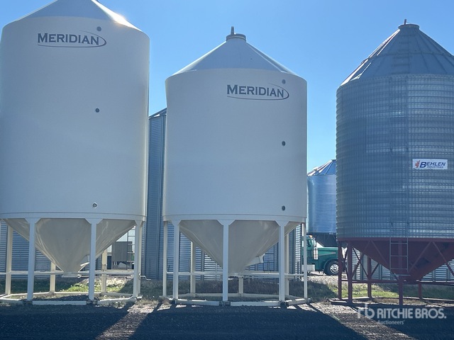 Meridian M1615 +/- 108 ton 3 Ring Epoxy Lined Hopper Grain Bin ...
