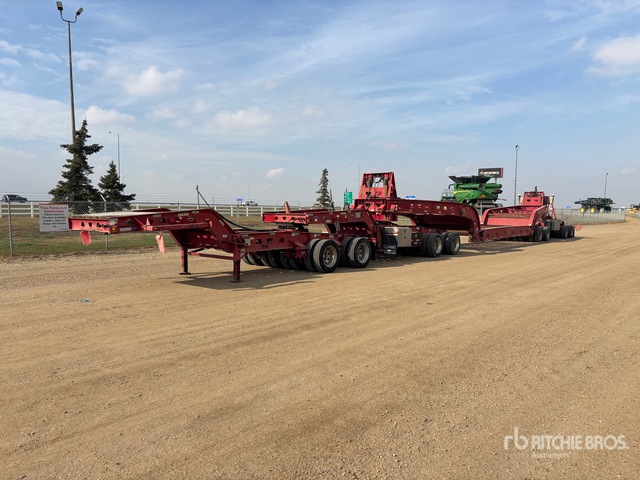 2008 Aspen 24-Wheel Double Drop Removable Gooseneck Lowboy Trailer ...