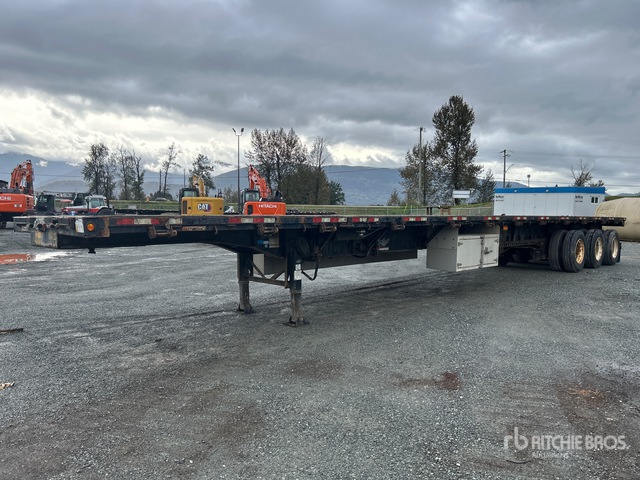 2015 Manac 12353A020 53 ft Tri/A - 90 ft Extendable Flatbed Trailer ...