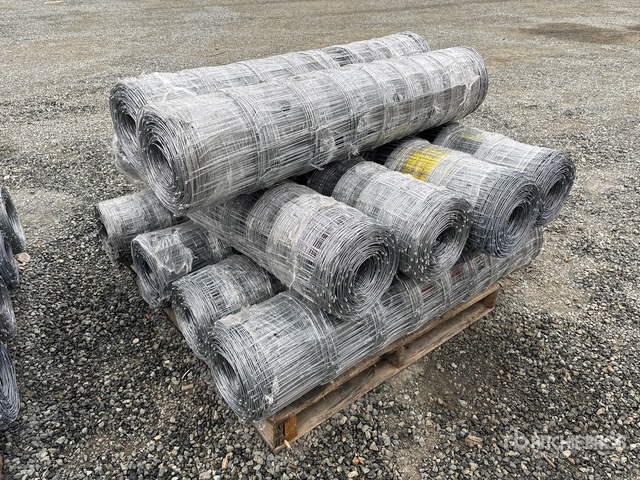 Quantity of (10) 2024 BYT FFC762 330 ft x 4 ft Galvanized Farm Fencing ...