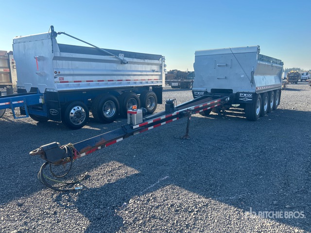 2007 Pioneer Truckweld by Beall PSHC4 Quad/A Drawbar Pup Dump Trailer ...