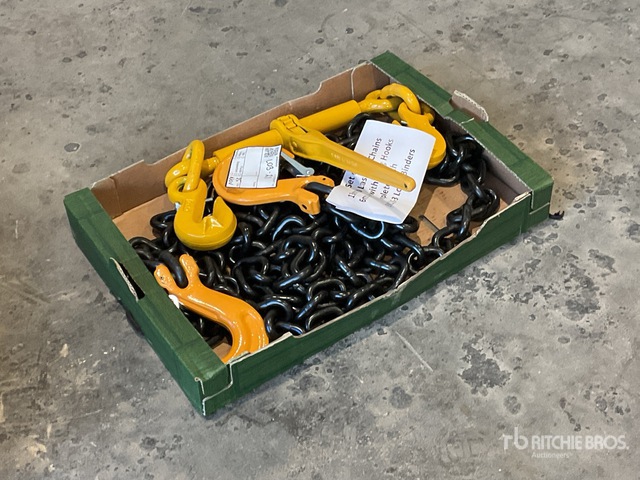 13mm G80 Lashing Chains 6mtr.long with Sling Hooks Complete with 80 ...