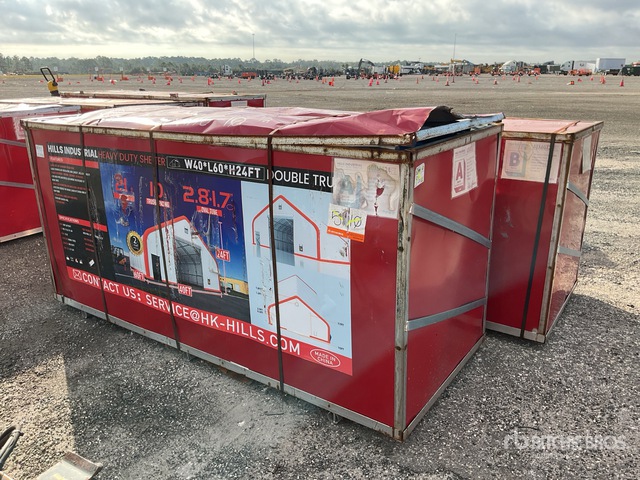 2025 HIlls Industrial 804024 40 ft x 60 ft x 24 ft Storage Building ...