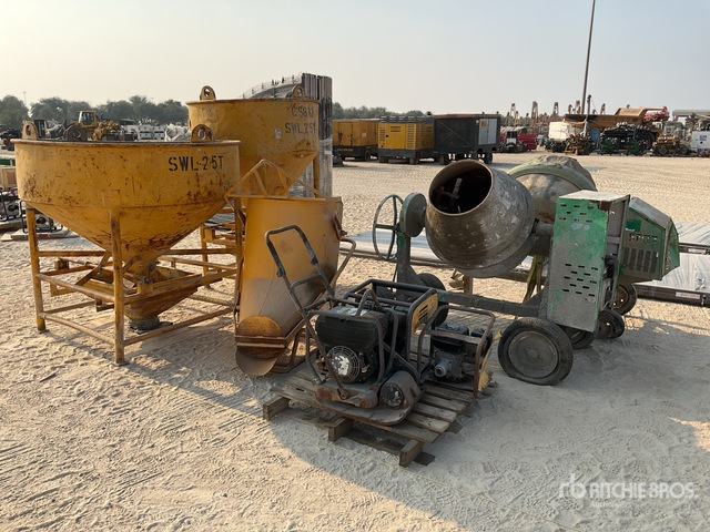 Concrete Bucket, Plate compactor, Concrete Vibrator w/ Portable ...