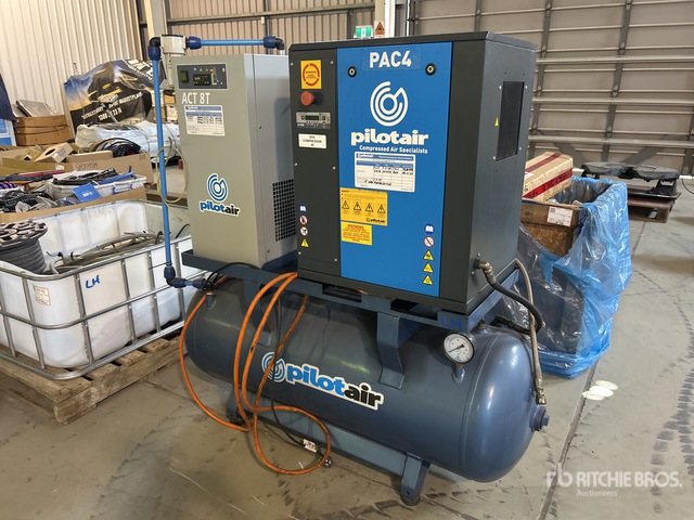 2016 Pilot Air PAC4 20.5 cfm Skid-Mounted 260 L Air Compressor ...