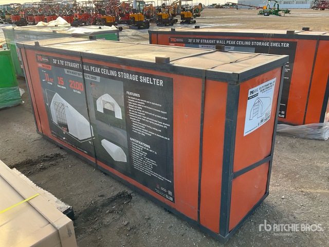 TMG ST3070E 30 ft x 70 ft Dual Truss Storage Building (Unused ...
