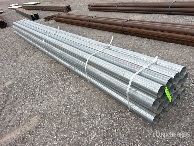 Quantity of (18) 5 in OD Galvanized 11 Gauge x 20 ft Pipe (Unused ...
