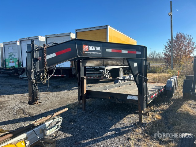 2018 Pratt EZ-2480GN 21000 lb 33 ft Tri/A Gooseneck Equipment Trailer ...