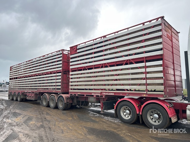 2008 Shanks Tri/A B-Double Lead Livestock Trailer | Ritchie Bros ...