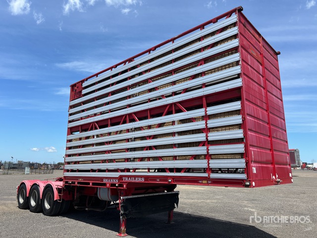 2008 Shanks 6.2 m Tri/A B-Double Lead Livestock Trailer | Ritchie Bros ...