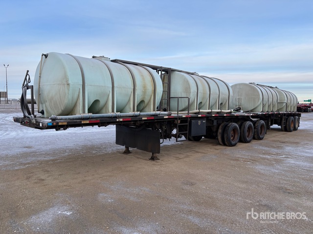 2008 Lode King 32 ft Tri/A Super B-Train Lead Calcium Flatbed Trailer ...