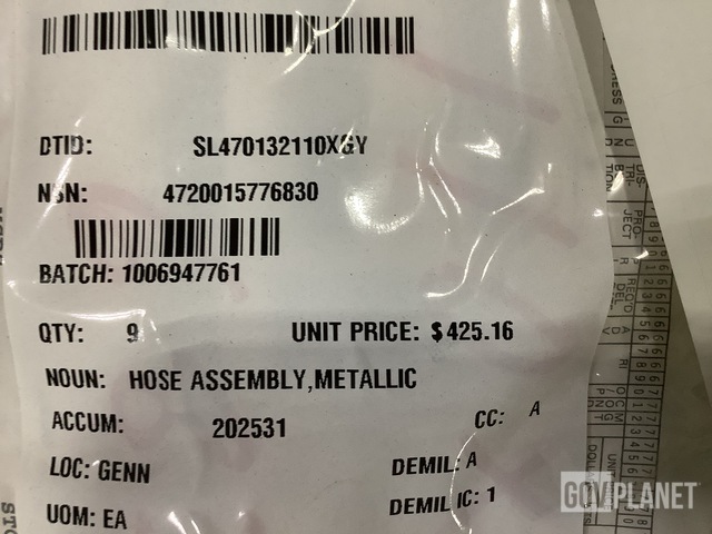 Surplus (9) Syracuse H-SS701-001001-064-0016.00 Metal Hose Assemblies in Chambersburg ...