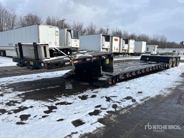 2024 BWS T/A 28 ft - 32 ft Extendable Double Drop Removable Gooseneck ...
