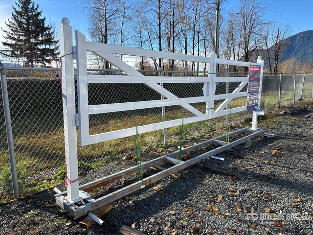EG EarthyGrounds Gate B 20 ft x 7 ft Steel Bi-Parting Driveway Gate ...