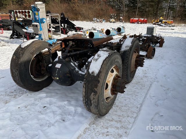 Quantity of (3) Pallets of Volvo two rail axles and one set of Volvo ...