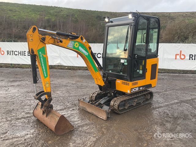 2021 JCB 16C-1 mini excavator swing away boom Excavadora de Cadenas ...