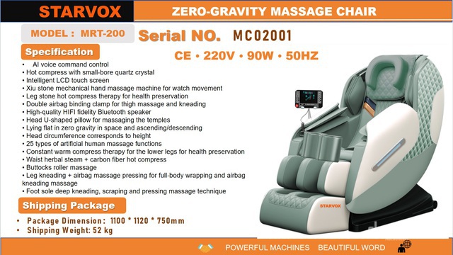 2025 STARVOX MRT-200 ZERO-GRAVITY MASSAGE Chairs (Unused) | Ritchie ...