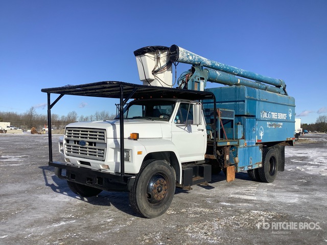 1988 Aerial Lift AL-50-5-16-4HM 50 ft on 1988 Ford F700 4x2 Forestry ...