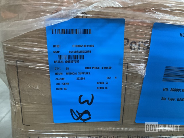 (38) Boxes of DuPont Tyvek Personal Protection Coveralls in ...