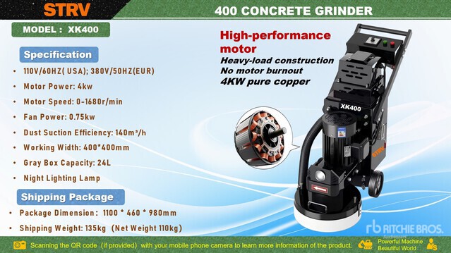 2025 STARVOX XK400 Electric Self-Suction Concrete Grinder (Unused ...
