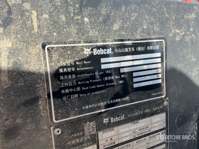 2025 Bobcat Bobcat D30 NX Forklift | Ritchie Bros. Auctioneers