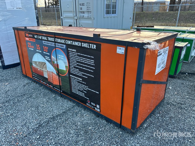 TMG DT4041CF 40 ft x 40 ft Dual Truss Container Shelter (Unused ...