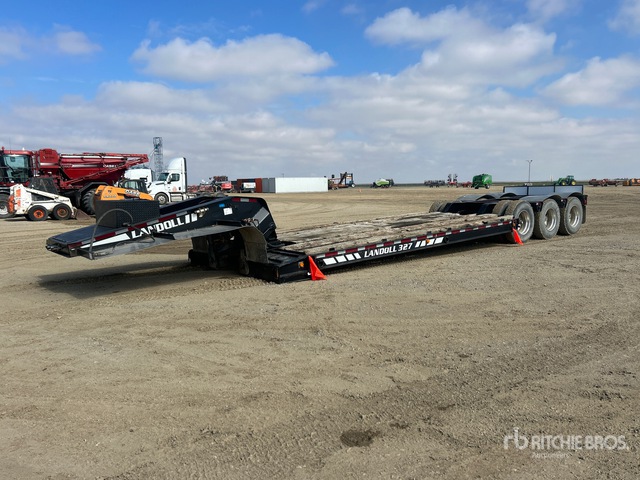 1990 Landoll 327 Tri/A Double Drop Removable Gooseneck Lowboy Trailer ...