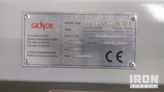 2013 Genox V600 Shredder in Regina, Saskatchewan, Canada (IronPlanet ...