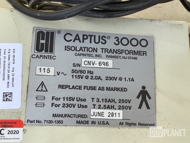 Surplus Capintec Captus 3000 Thyroid Uptake System in Kapolei, Hawaii ...