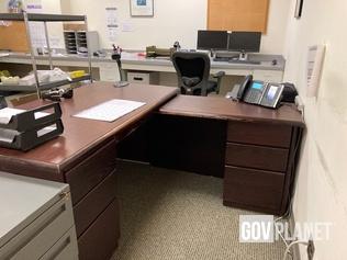 Dark Wood L Shaped Desk in Charlottesville, Virginia, United States ...