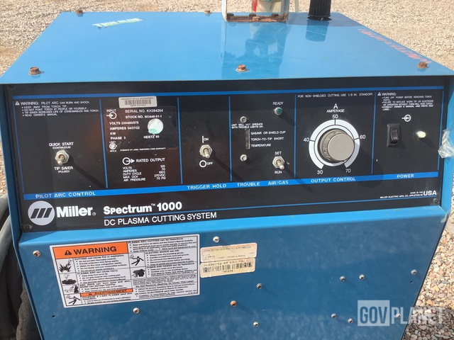 Surplus Miller Spectrum 1000 DC Plasma Cutting System in Red Rock ...