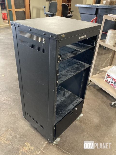 SAMSON AV Components Rolling Metal Rack Cart Cabinet Home Office Shop ...