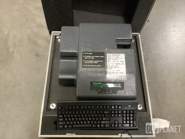 Surplus (2) NewBold 320 Addressograph Embossing Machines in North Las ...