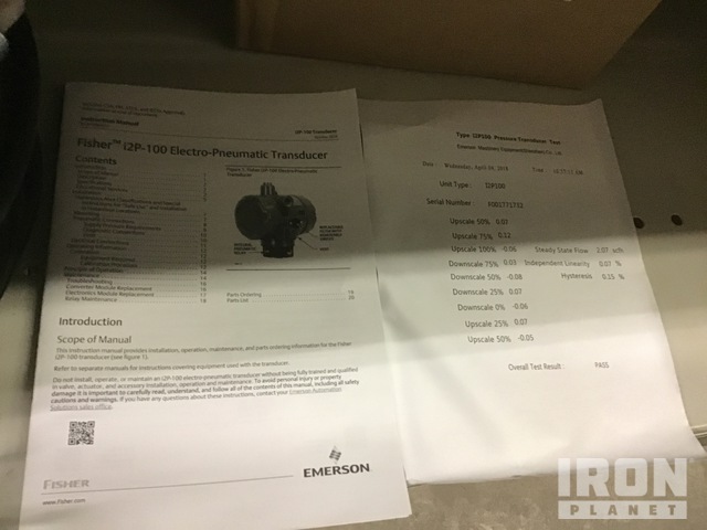 (21) Fisher i2P-100 Electro-Pneumatic Transducers (UNUSED) in Midland ...