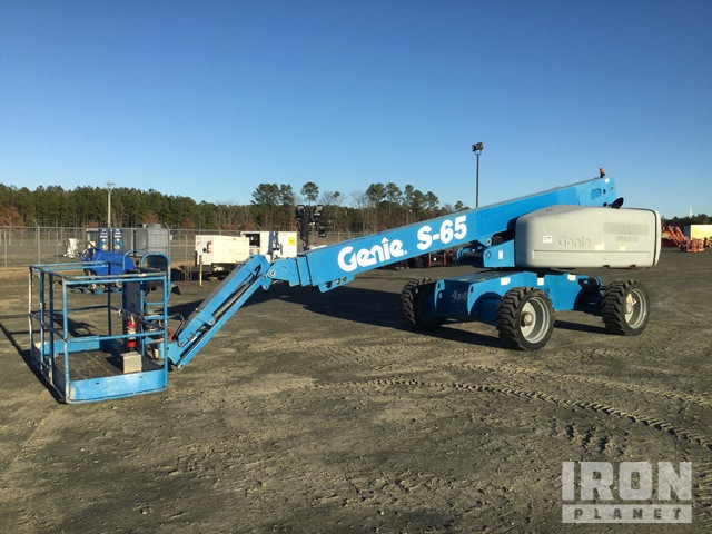 2012 Genie S-65 4WD Dual Fuel Telescopic Boom Lift, Boom Lift